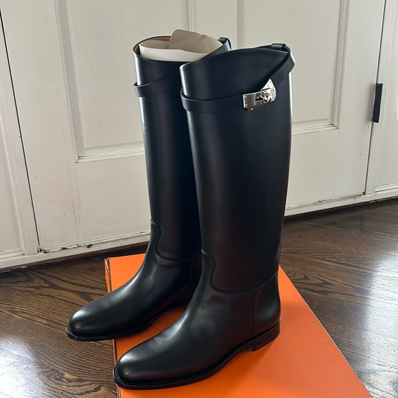 Hermes | Shoes | Brand New Hermes Jumping Boots 39 Black | Poshmark